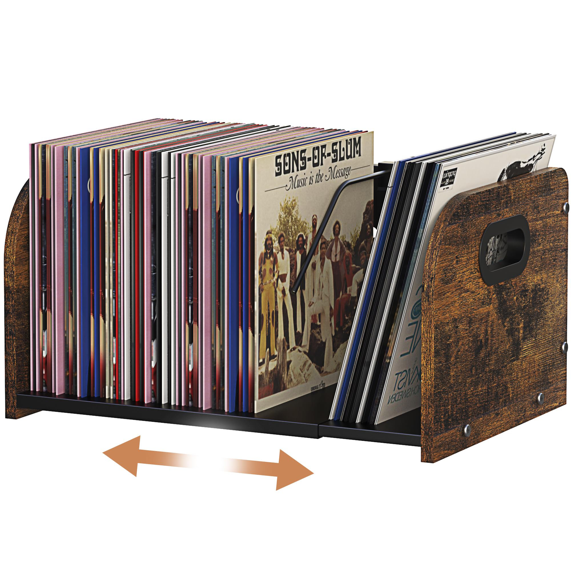 17 Stories Vinyl Record Storage Holder, Expandable Record Holder Rack ...