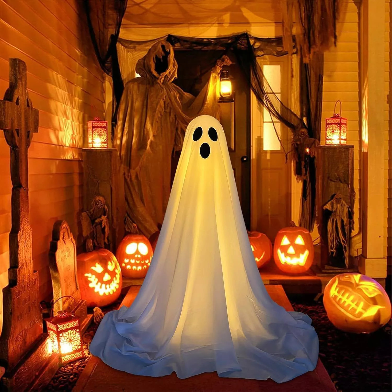 The Holiday Aisle® 2Pcs/Set Halloween Standing Ghosts Porches Spooky ...