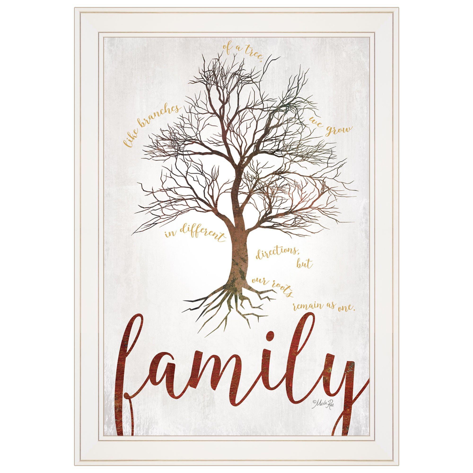 August Grove® Family Tree 1 Framed Print Wall Art | Wayfair