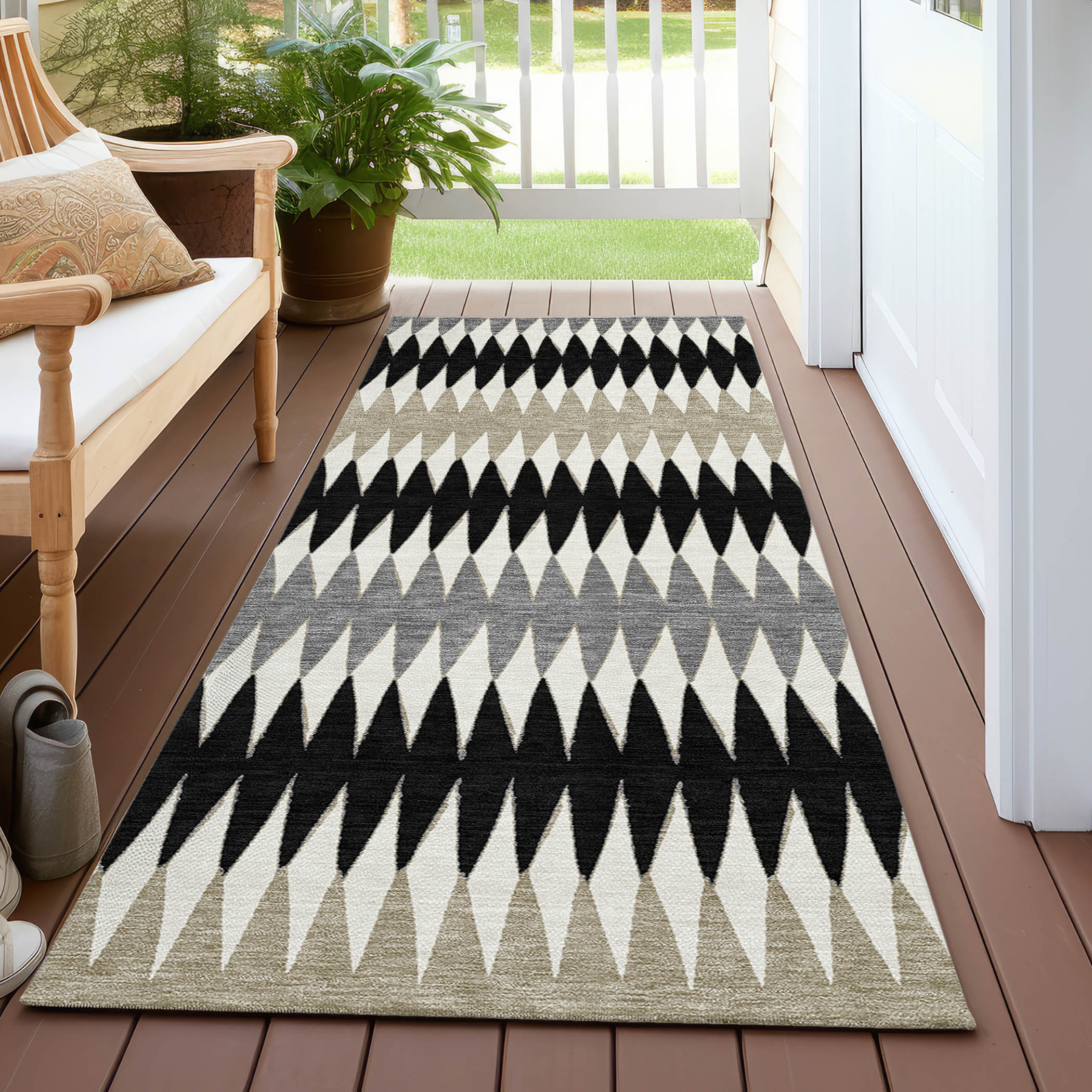 Langley Street Tapis intérieur / extérieur mâle avec envers antidérapant - Wayfair Canada