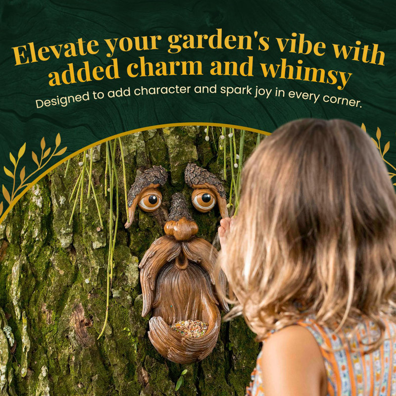 Trinx Tree Face, Tree Faces Outdoor, Tree Art, Tree Decorations Outdoor ...