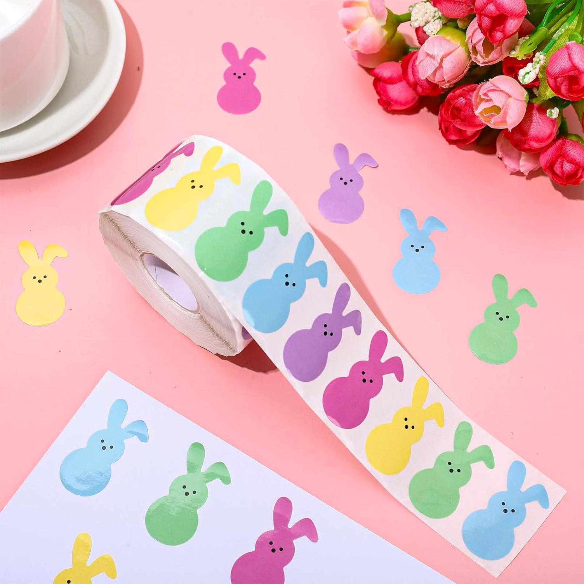 The Holiday Aisle® Colorful Bunny Stickers Easter Bunny Stickers In ...