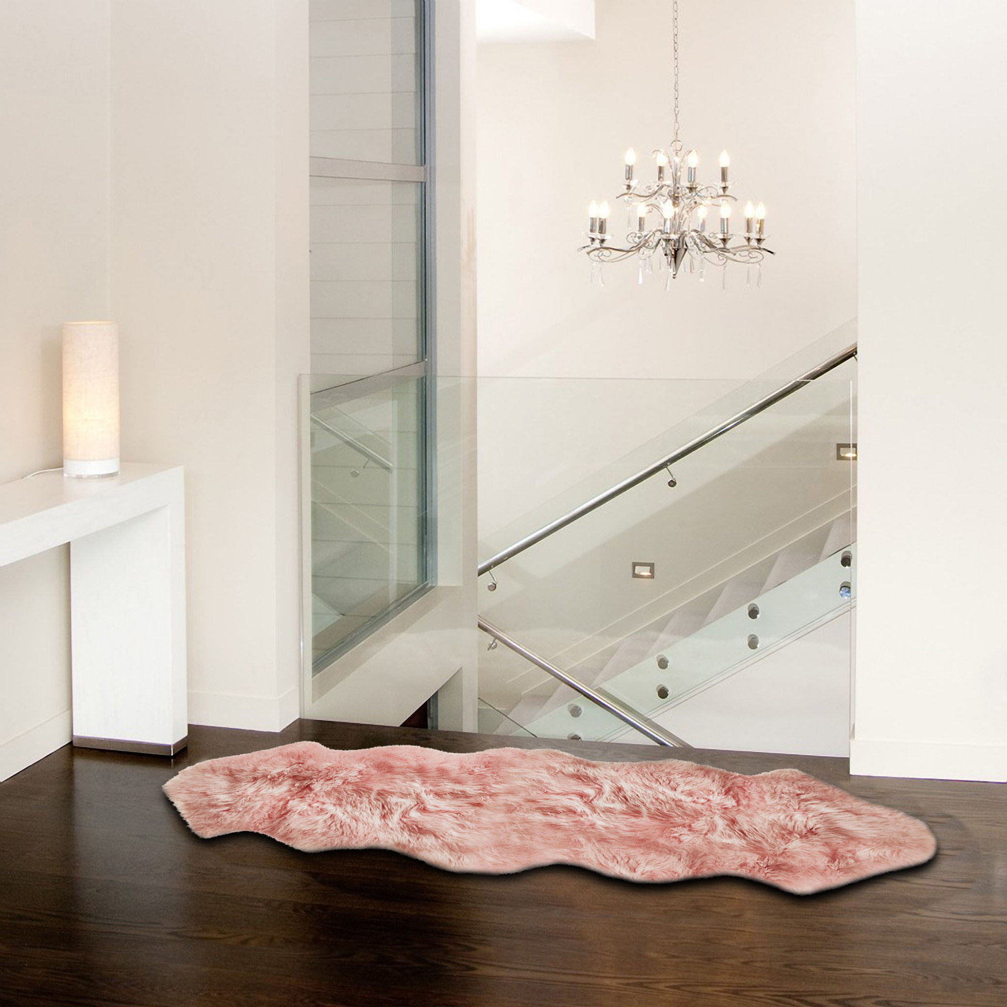 Mercer41 Pink Double Sheepskin - Area Rug 24" X 72" X 2" - Wayfair Canada