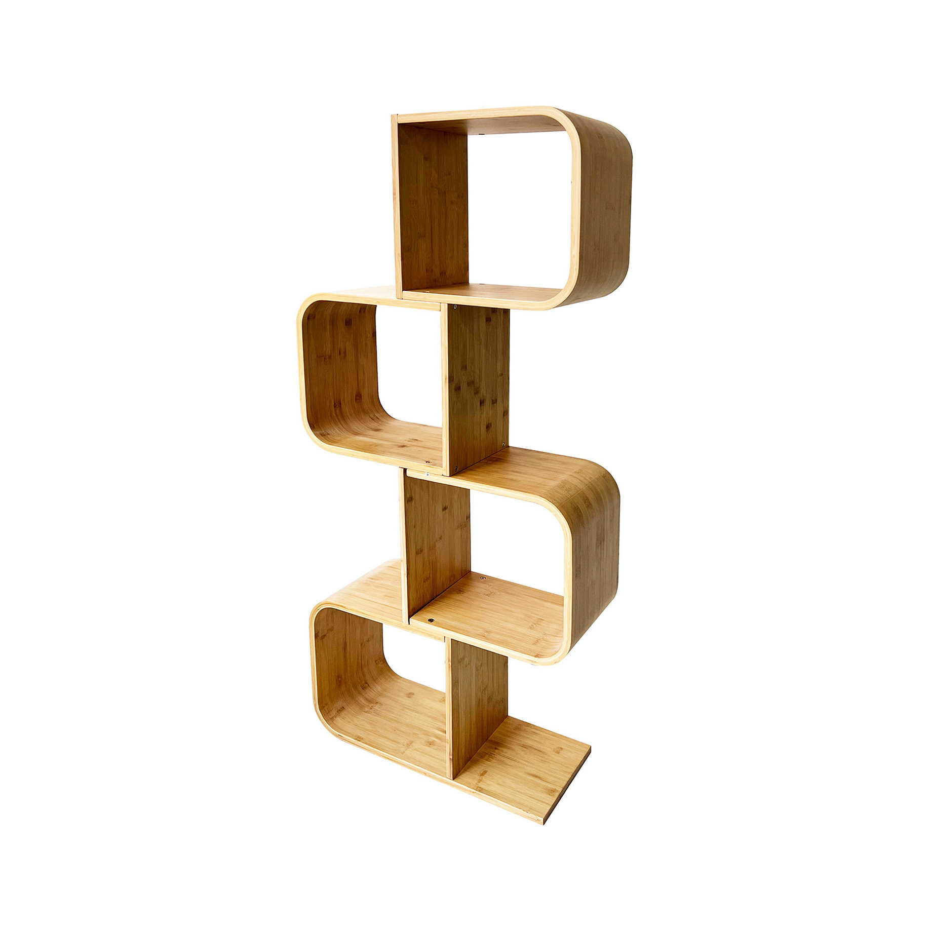 CaneCreations Contemporary Shelf With Square - Shaped Multi Tier Open ...