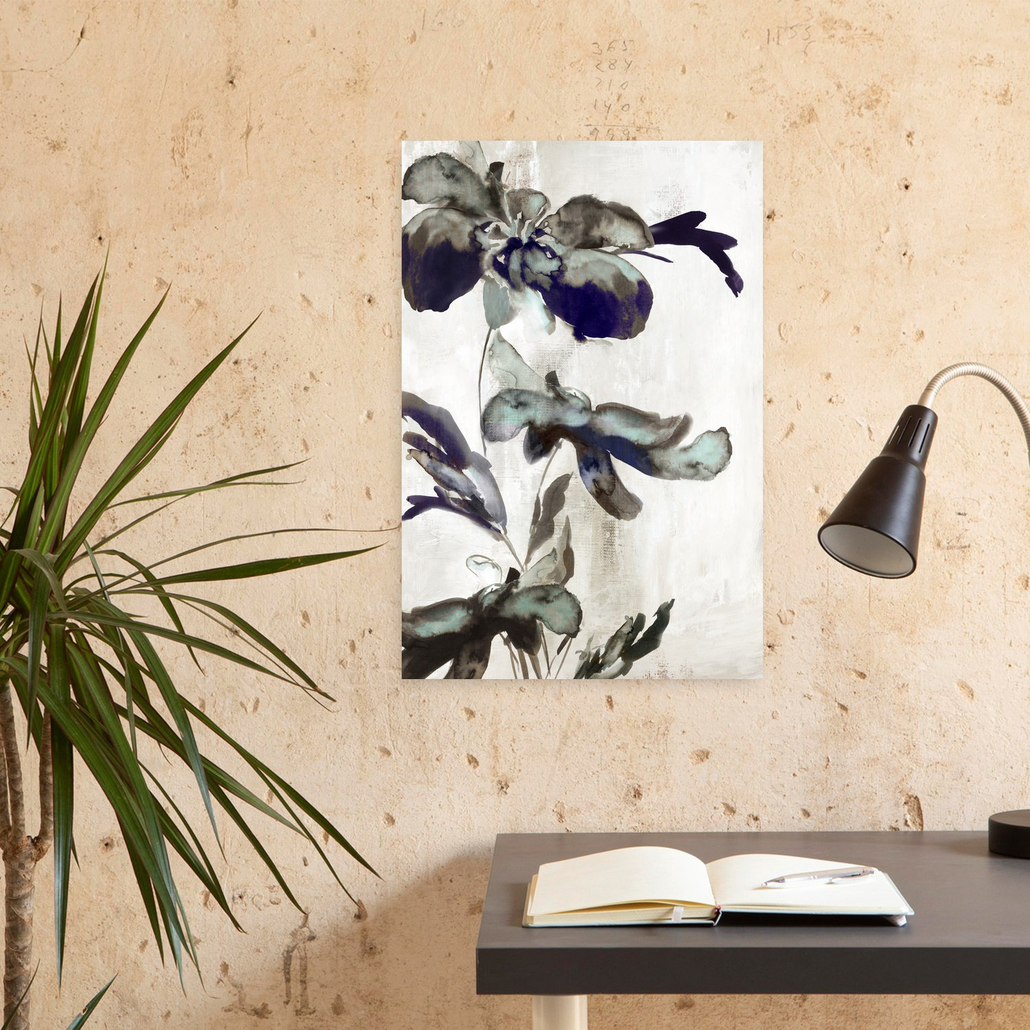 Latitude Run® Blue Daphne II Abstract Delicate Dreamy Nature Flower Art ...