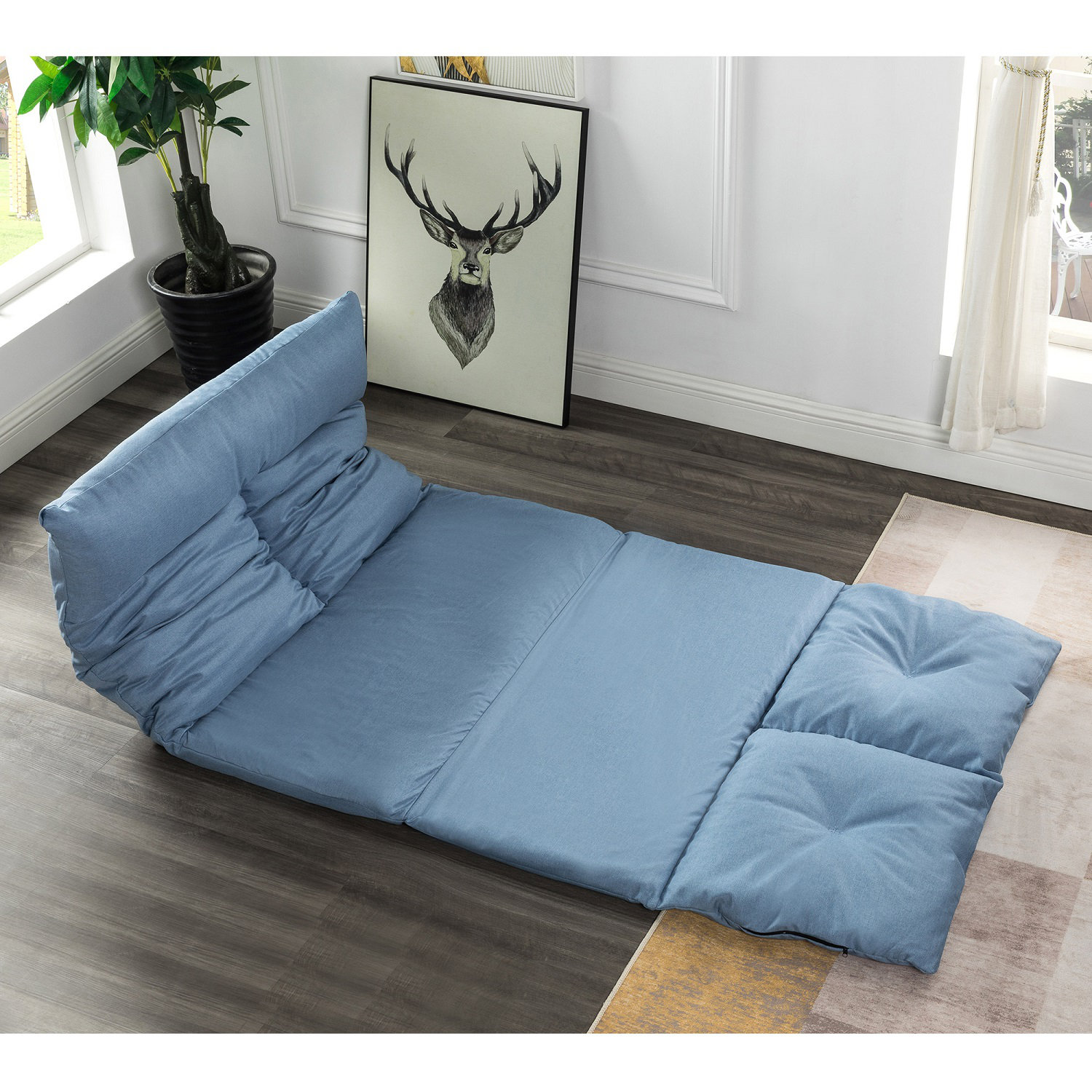 Latitude Run® Folding Futon Sofa Grey & Reviews - Wayfair Canada