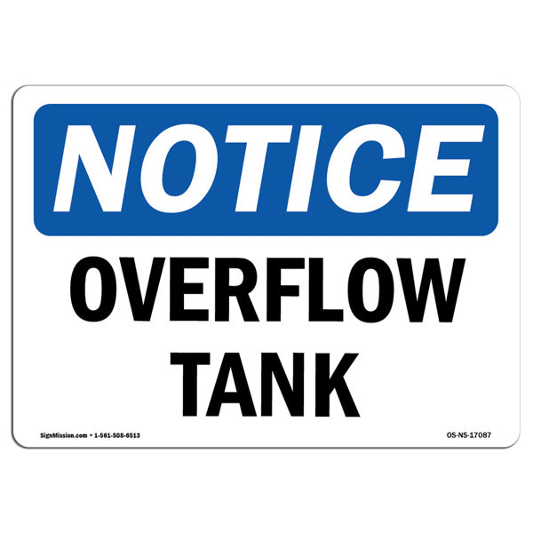 SignMission Overflow Tank Sign | Wayfair