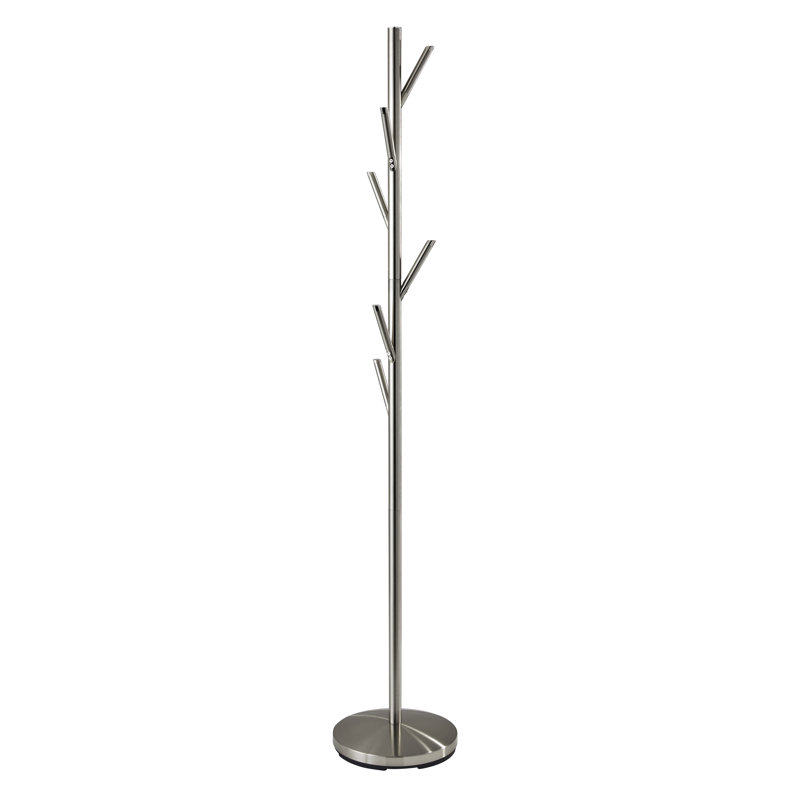 Corrigan Studio® Nauvoo 67" Brushed Steel Coat Tree Rack "& Reviews ...