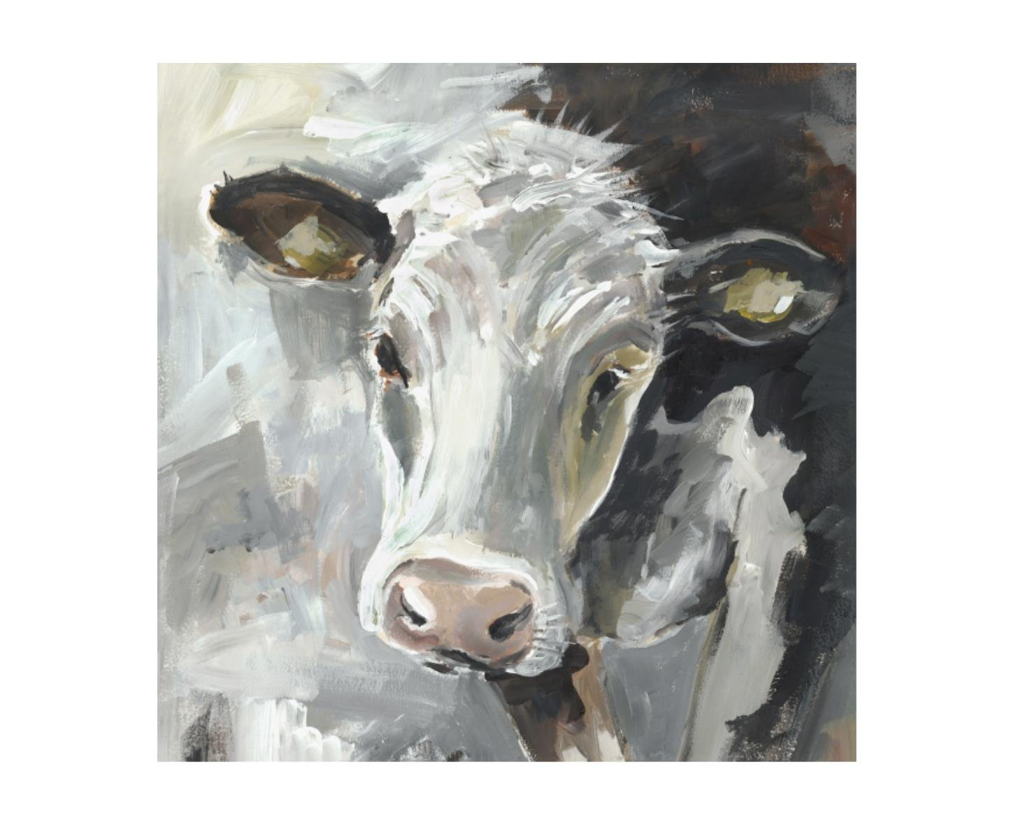 Chelsea Art Studio Cow I by Elena Carlie - Painting | Wayfair