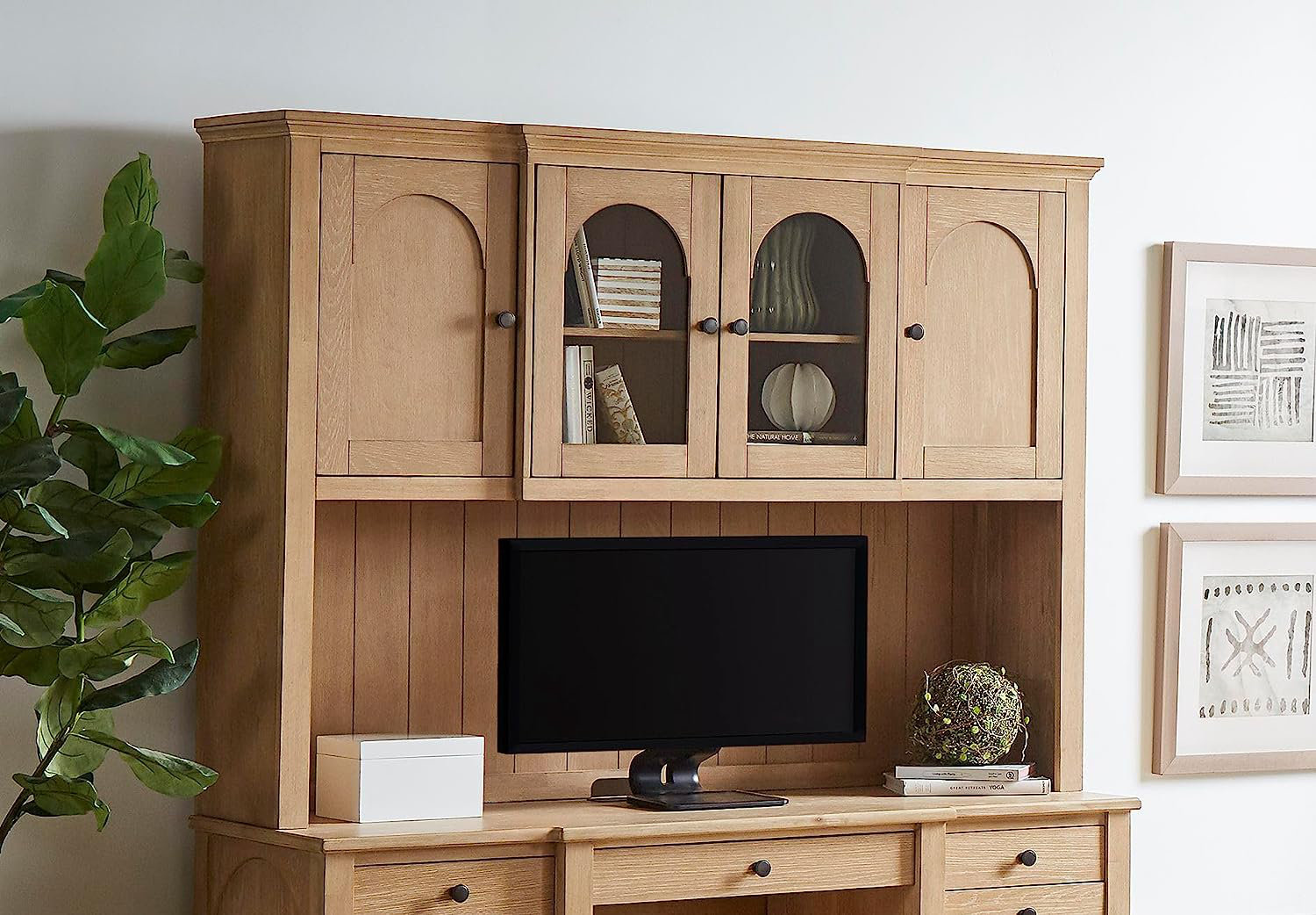 Lark Manor Argenide 48'' H x 66.8'' W Desk Hutch | Wayfair