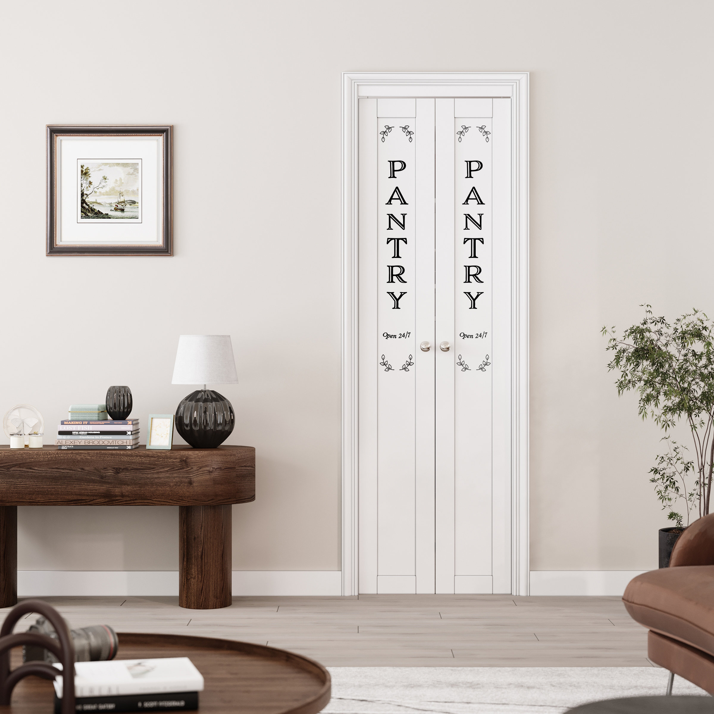 Win Stellar Solid Core Manufactured Wood French-Pivot Pantry Doors With ...