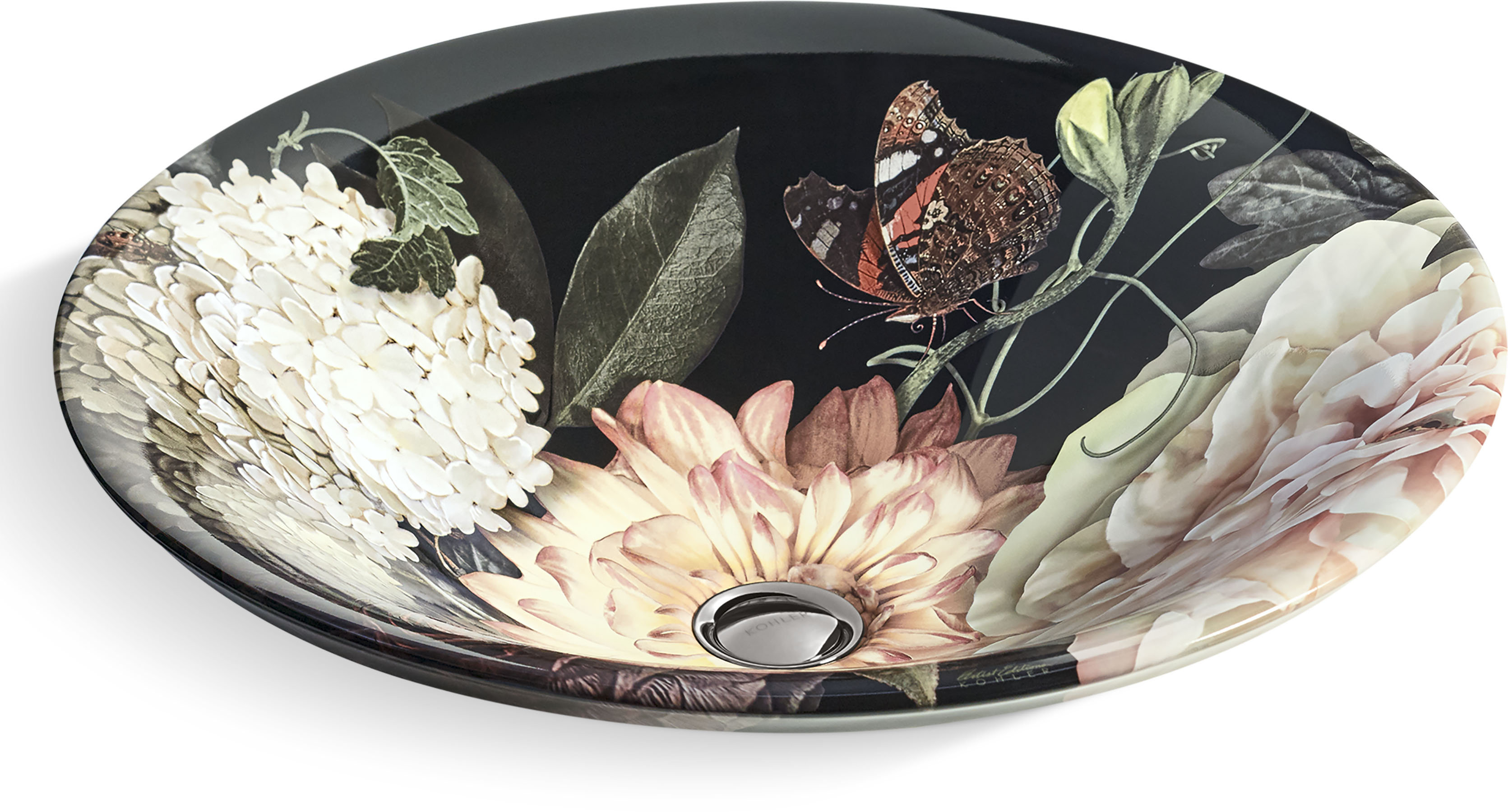 Kohler Dutchmaster Blush Floral Carillon ARTIST EDITIONS Round Wading ...