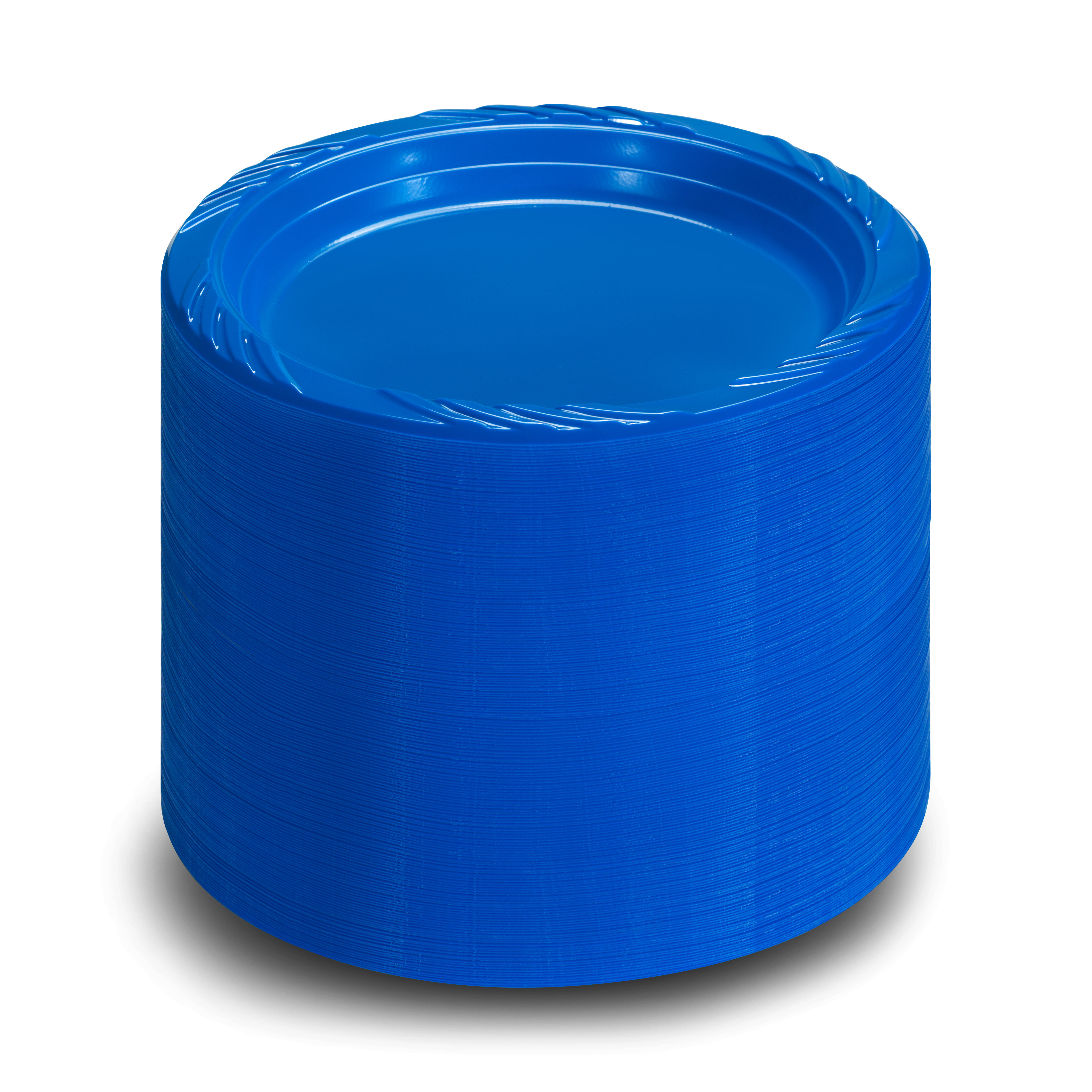 Munfix 100 Pack 6 Inch Blue Plastic Dessert Plates - Disposable Cake ...