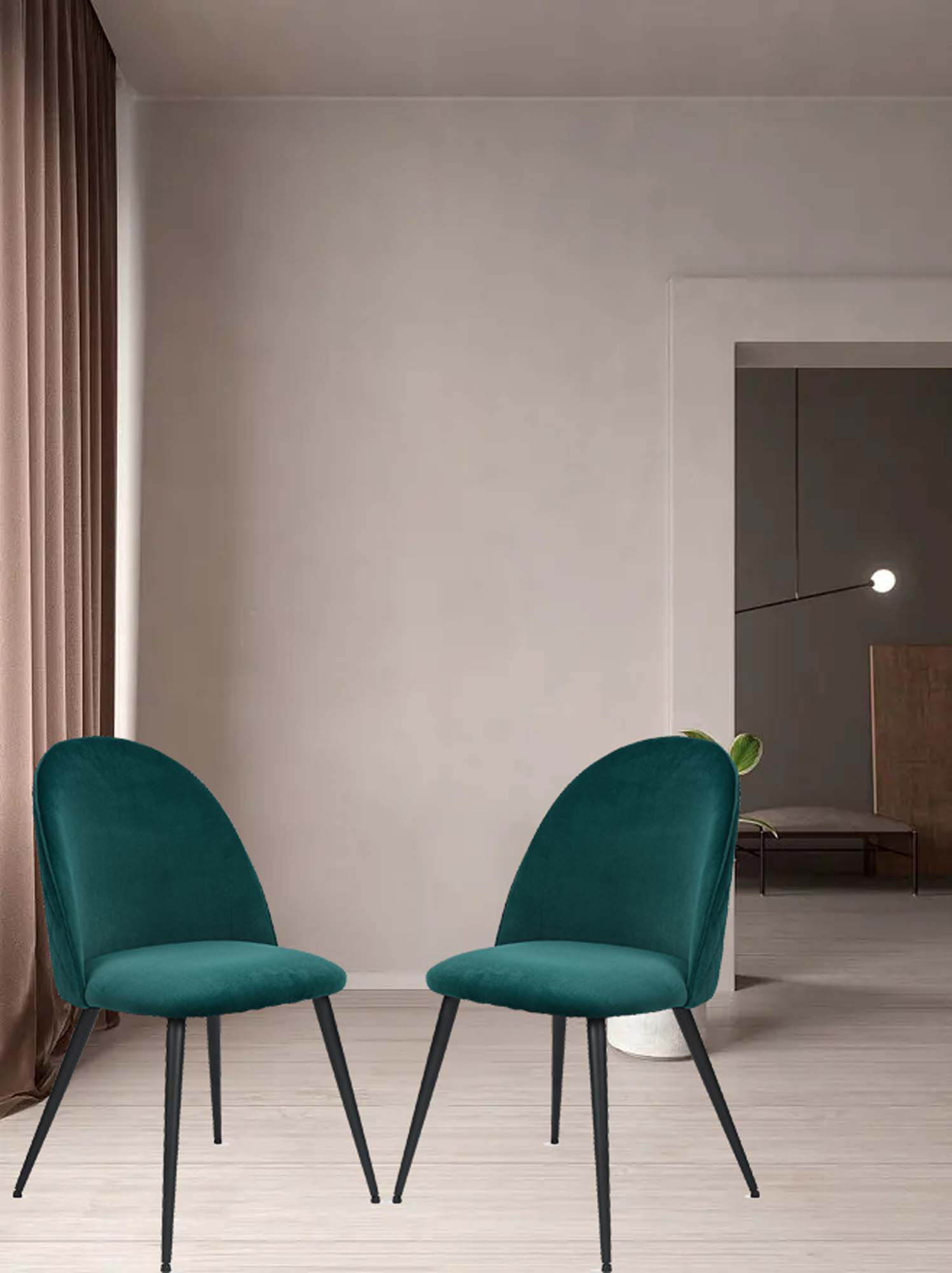 George Oliver Arline Upholstered Side Chair in Green | Wayfair
