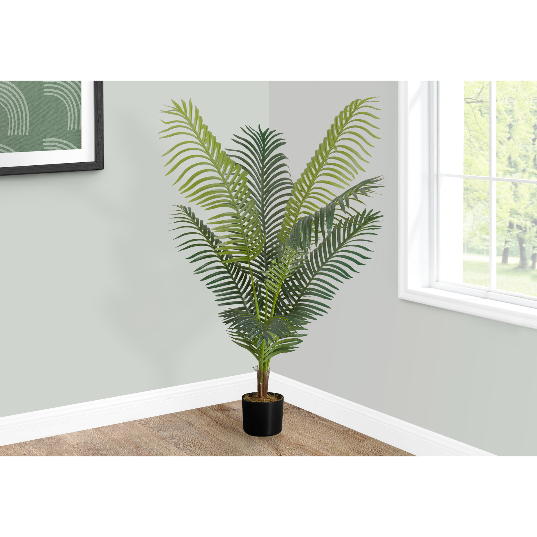 Latitude Run® 47" Tall Tree Artificial, Greenery In Black Pot For ...
