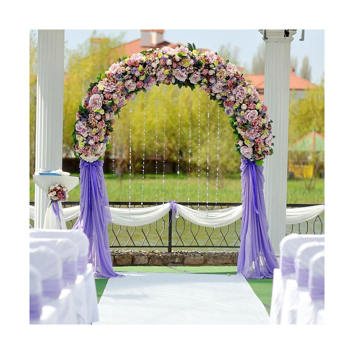 LUVODI Wedding Backdrop Stand Garden Plants Climbing Arch & Reviews ...