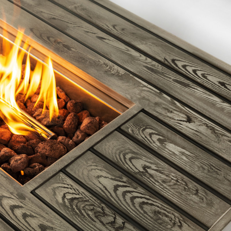 Gracie Oaks Outdoor Fire Table Steel Fire Pit Table | Wayfair