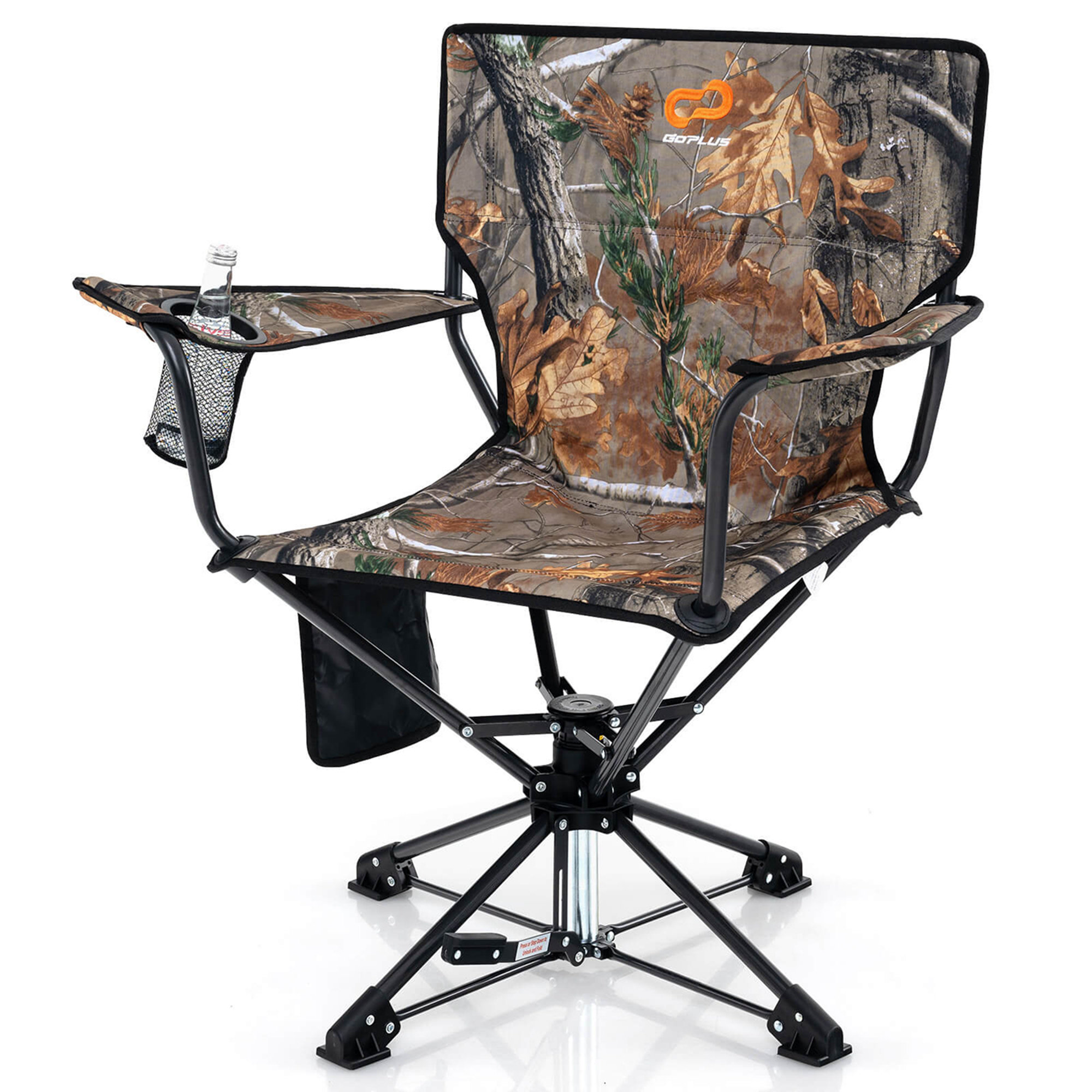 Union Rustic Goplus 360° Swivel Hunting Chair With Mesh Cup Holder ...