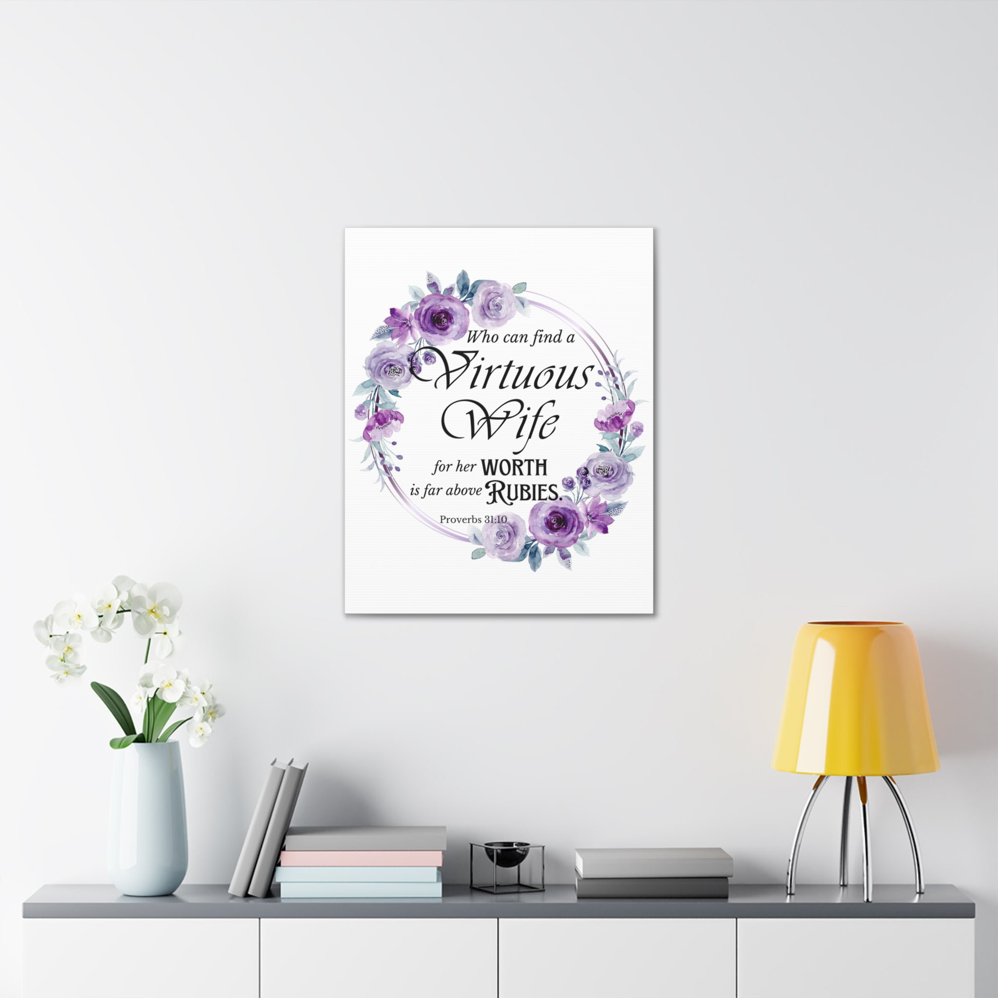 Trinx Proverbs 31:10 A Virtuous Wife Bible Verse Canvas Christian Wall ...
