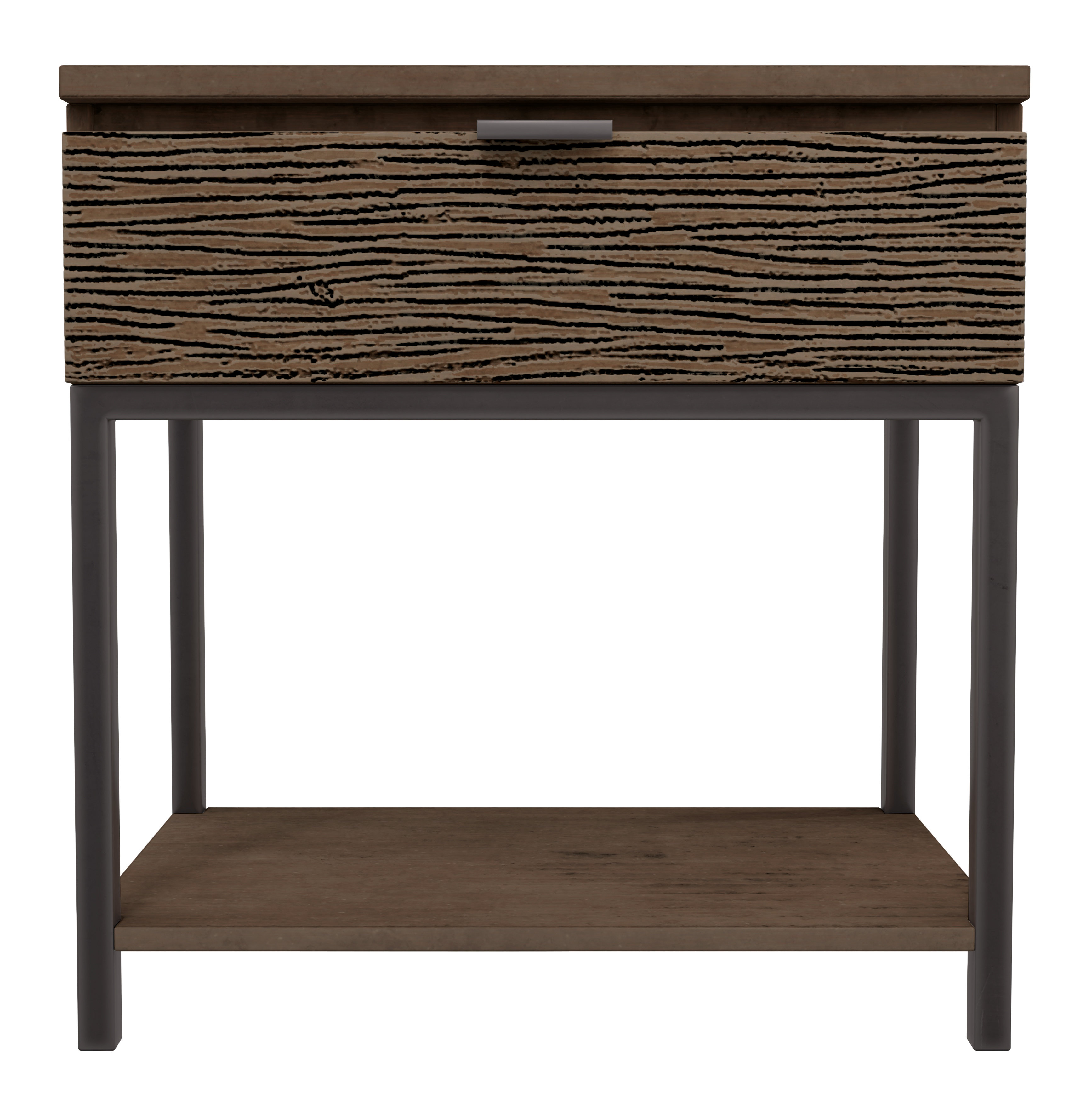 Hokku Designs Organic Living Single Drawer Nightstand With USB Ports In ...