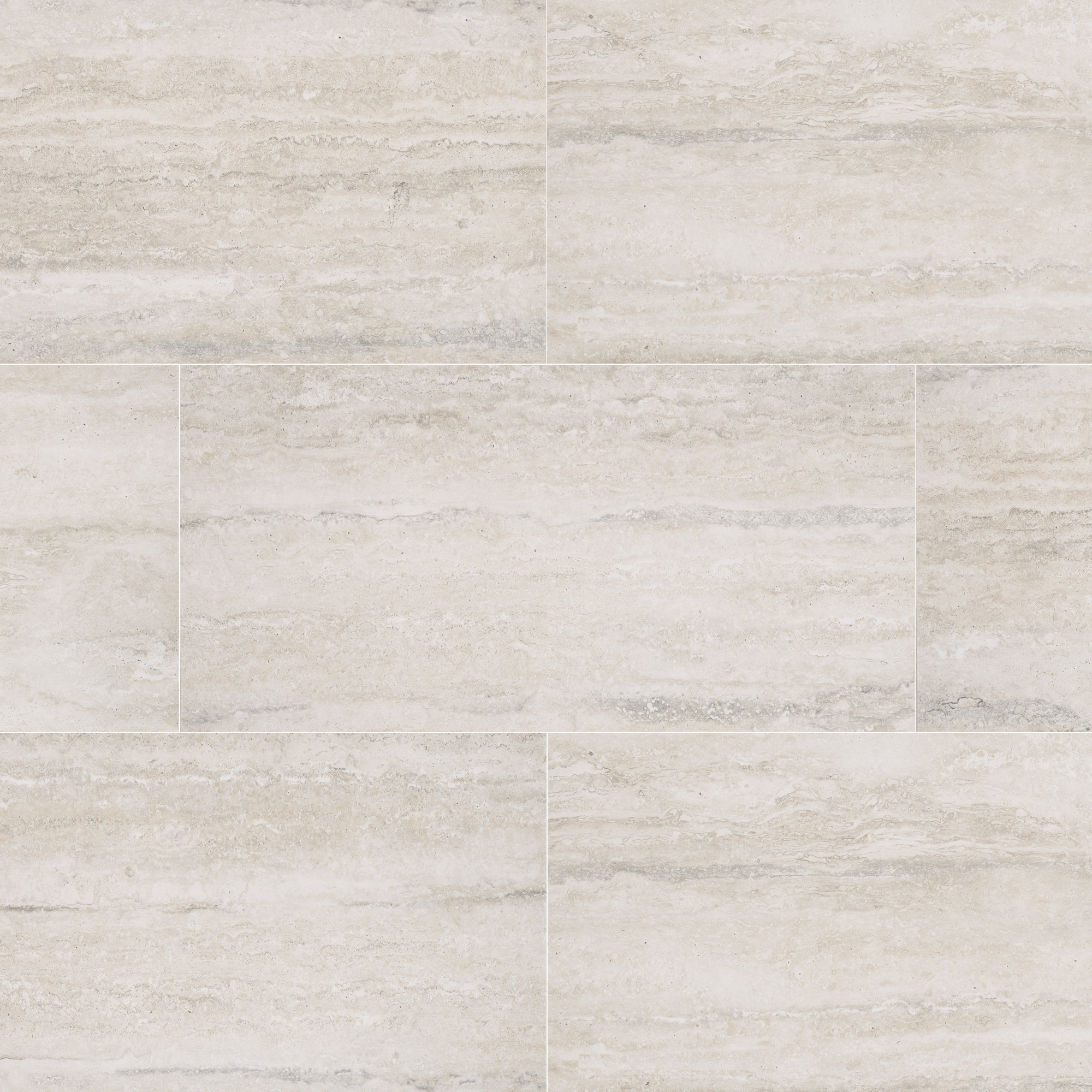 Ackland Linden 12 in. x 24 in. Matte Porcelain Travertine Look Floor ...