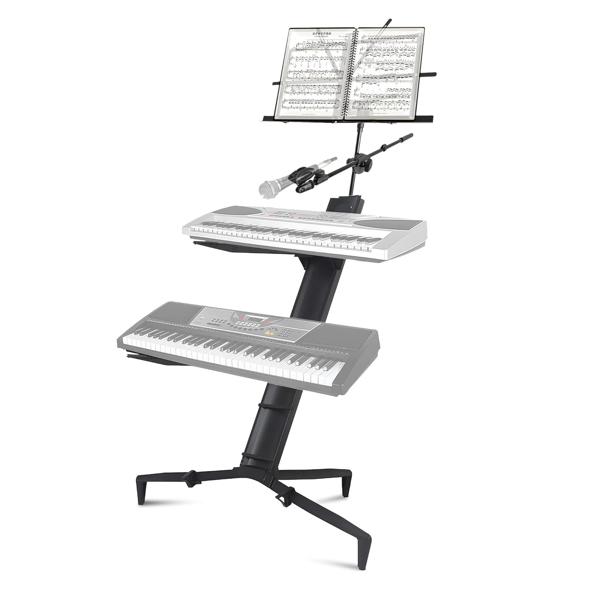 5 CORE 5 Core 2 Tier Heavy Duty Multi Functional Portable Music Stand ...
