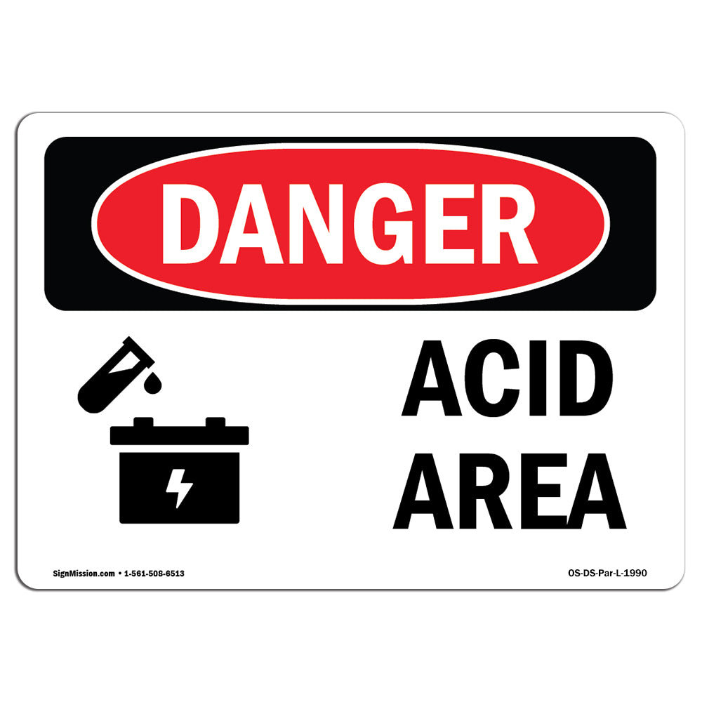 SignMission Acid Area Danger Sign | Wayfair