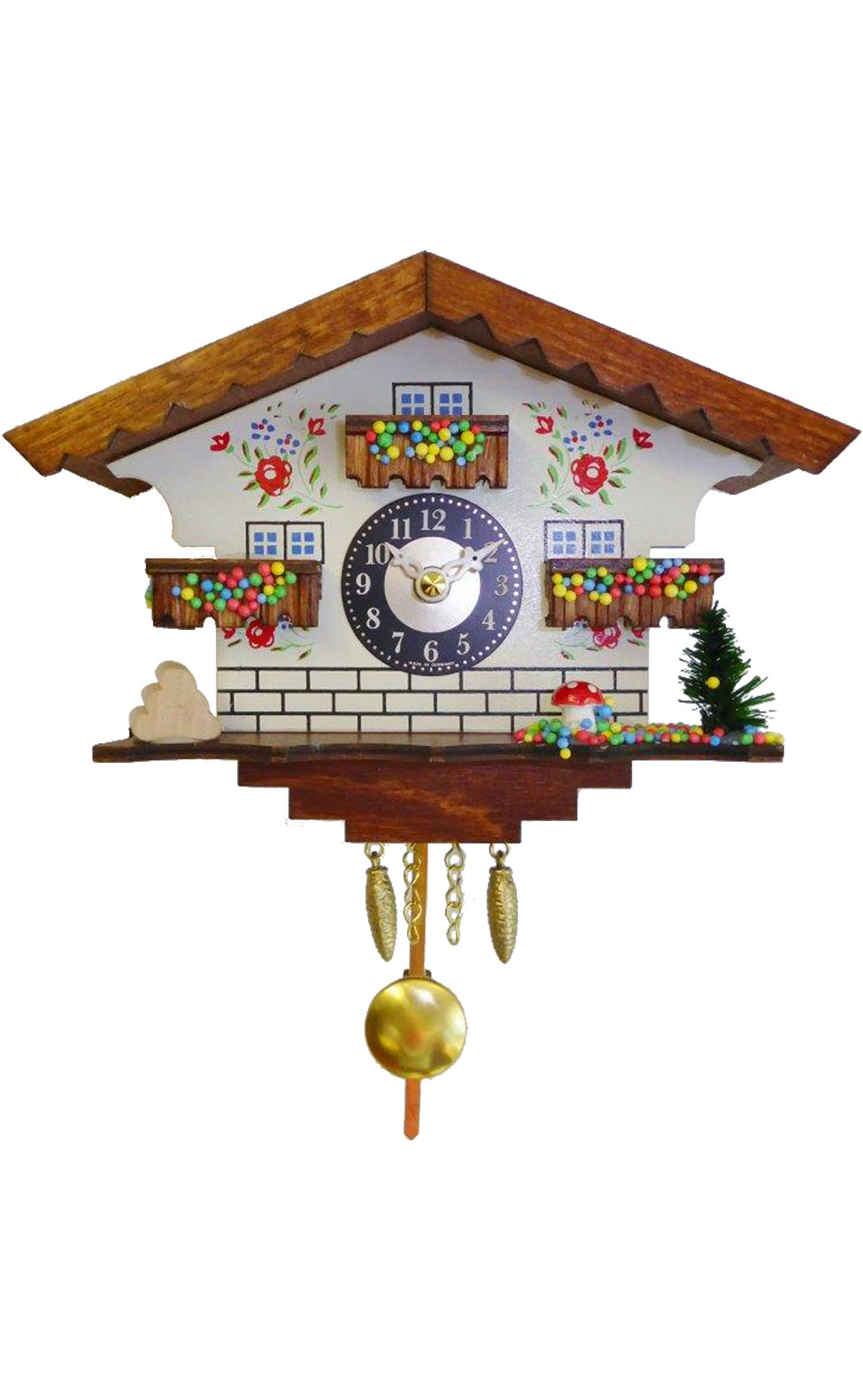 Loon Peak® Boutelle Battery Operated Wall Clock with Music and Chimes ...