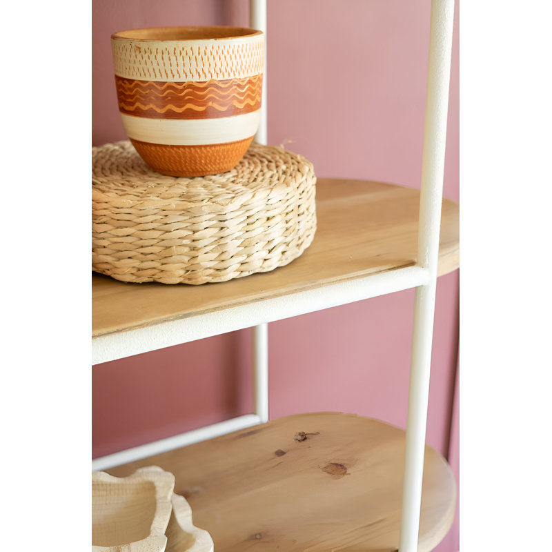 Kalalou Painted Metal Arched Display With Four Wooden Shelves | Wayfair