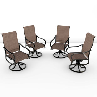 Rust - Resistant Metal Patio Dining Chairs You'll Love | Wayfair