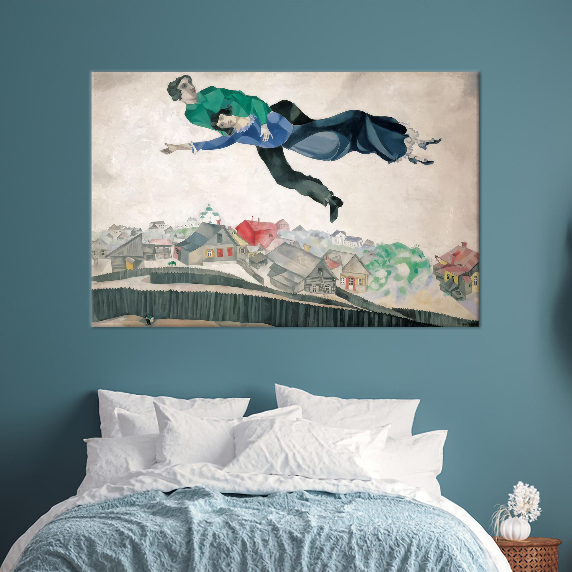Vault W Artwork Over The Town Canvas Poster Featuring Renowned Art by ...