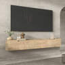 Ebern Designs Eva Wall-Mounted Media Console TV Stand For 80" TVs ...