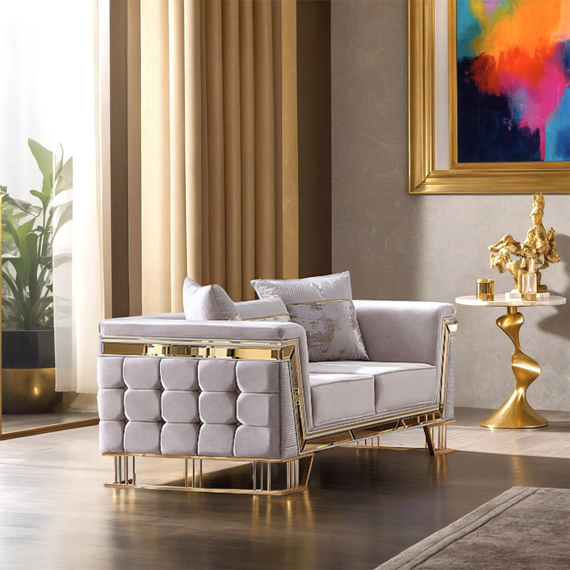 Everly Quinn Jadien 2 - Piece Velvet Living Room Set | Wayfair