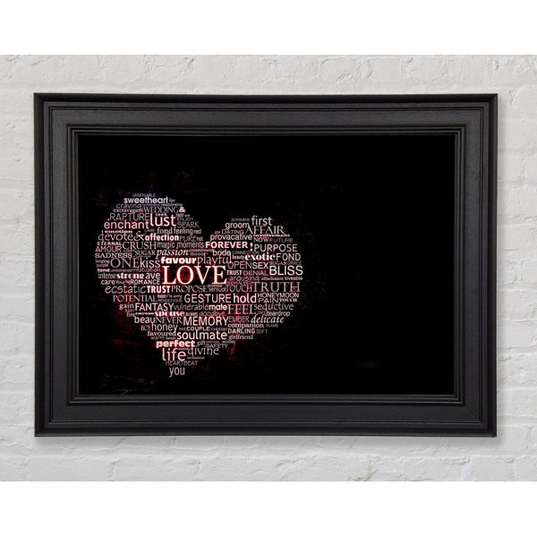 Happy Larry Words Of Love Framed Print | Wayfair.co.uk