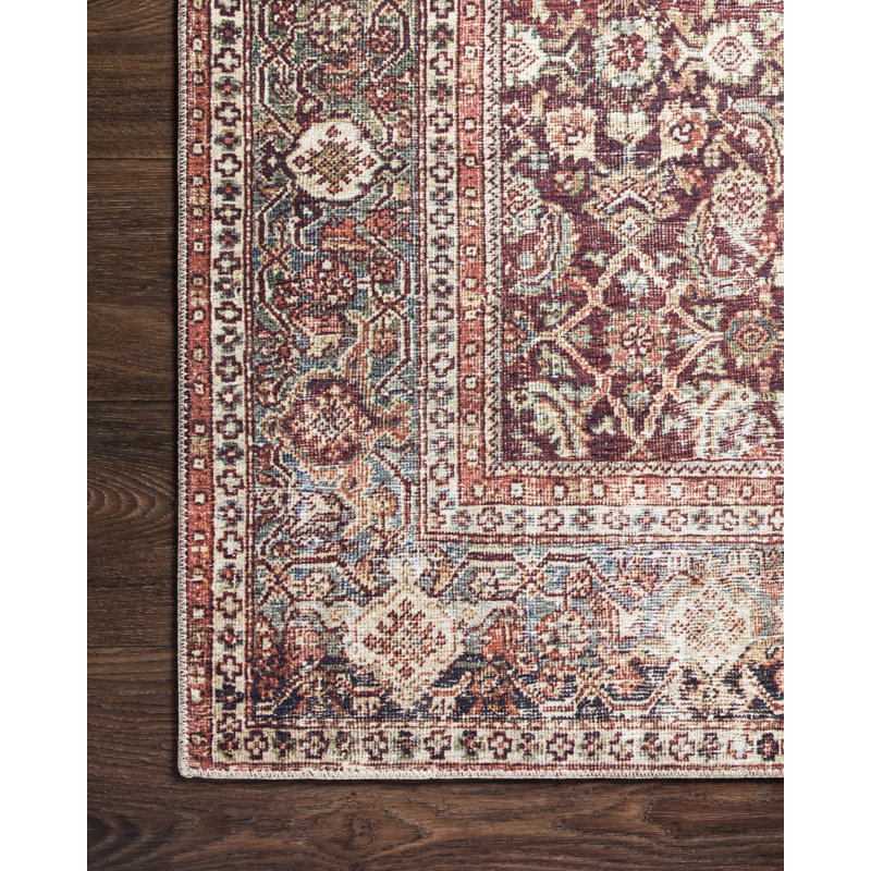 Bungalow Rose Sim Oriental Red/Brown Area Rug & Reviews | Wayfair
