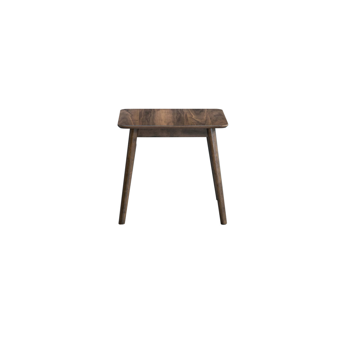 Latitude Run® Contemporary End Table In Walnut Shade, Solid Rubber Wood ...