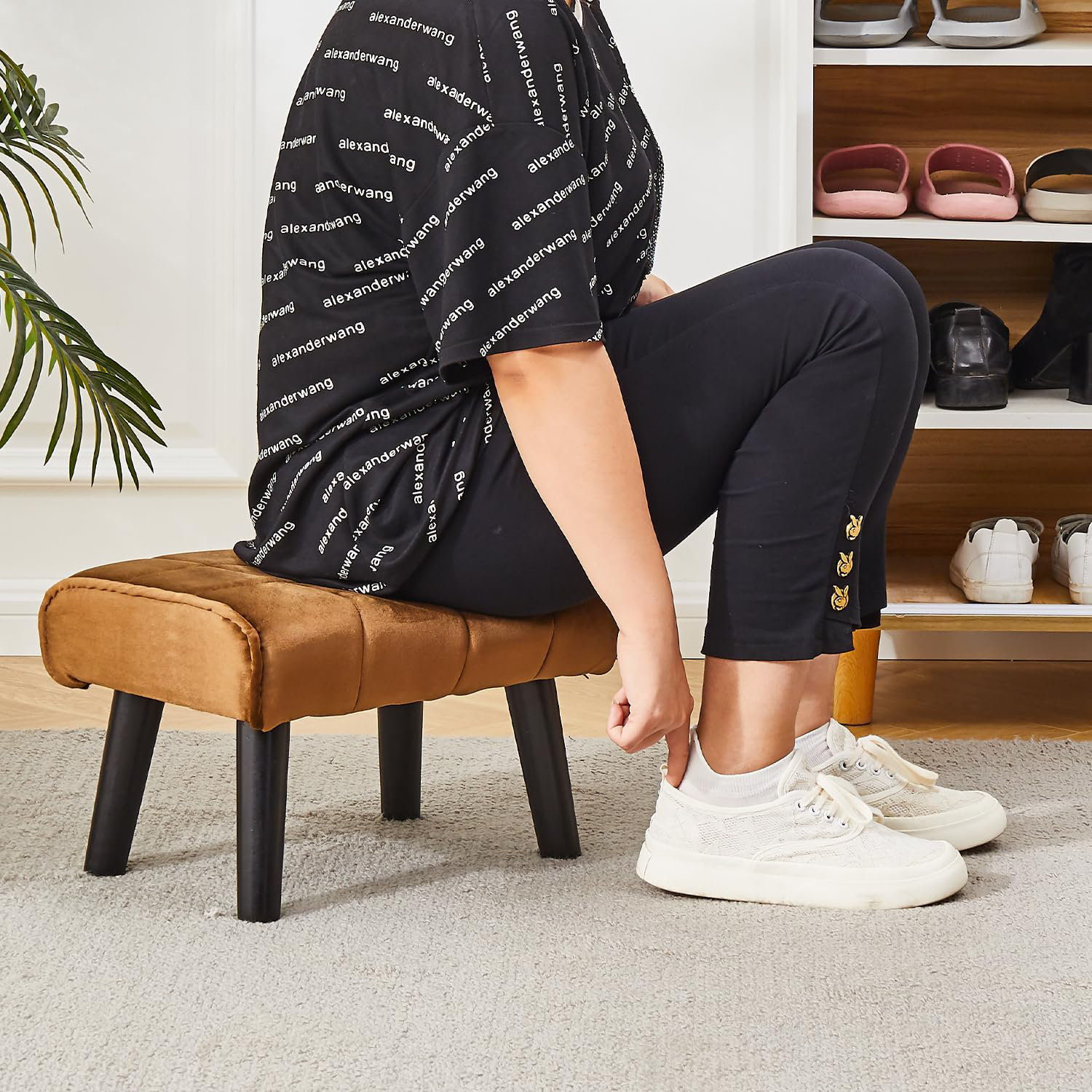 Ebern Designs Emeree Velvet Ottoman - Wayfair Canada