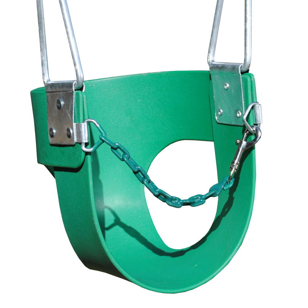 Creative Playthings Vinyl 9'' Green Bucket Swing with Chains & Reviews ...