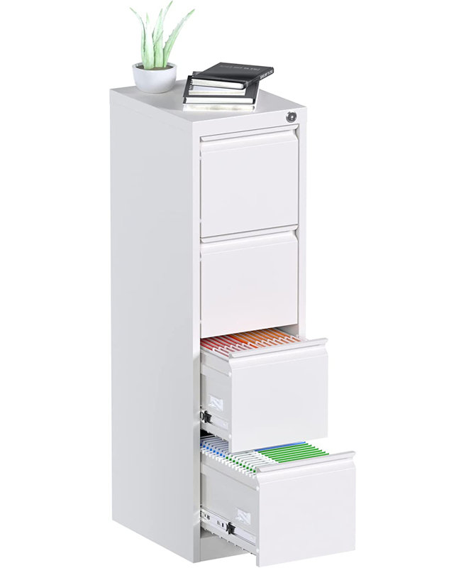 Inbox Zero Housand 4 Drawer Vertical Filing Cabinet with Lock & Reviews ...