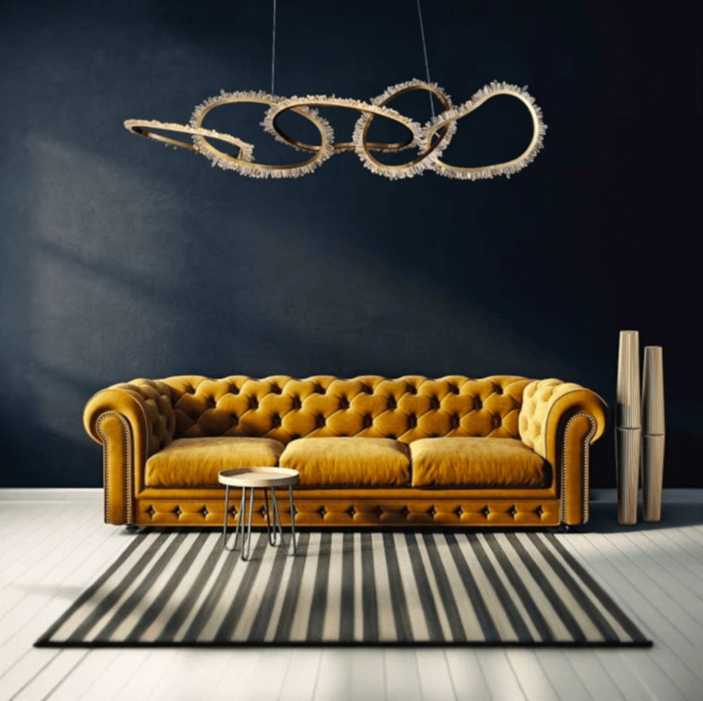Akari Lanterns Natural Quartz 5 Rings Chandelier Lighting | Wayfair