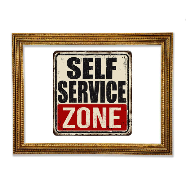 Happy Larry Self Service Zone - Print | Wayfair.co.uk