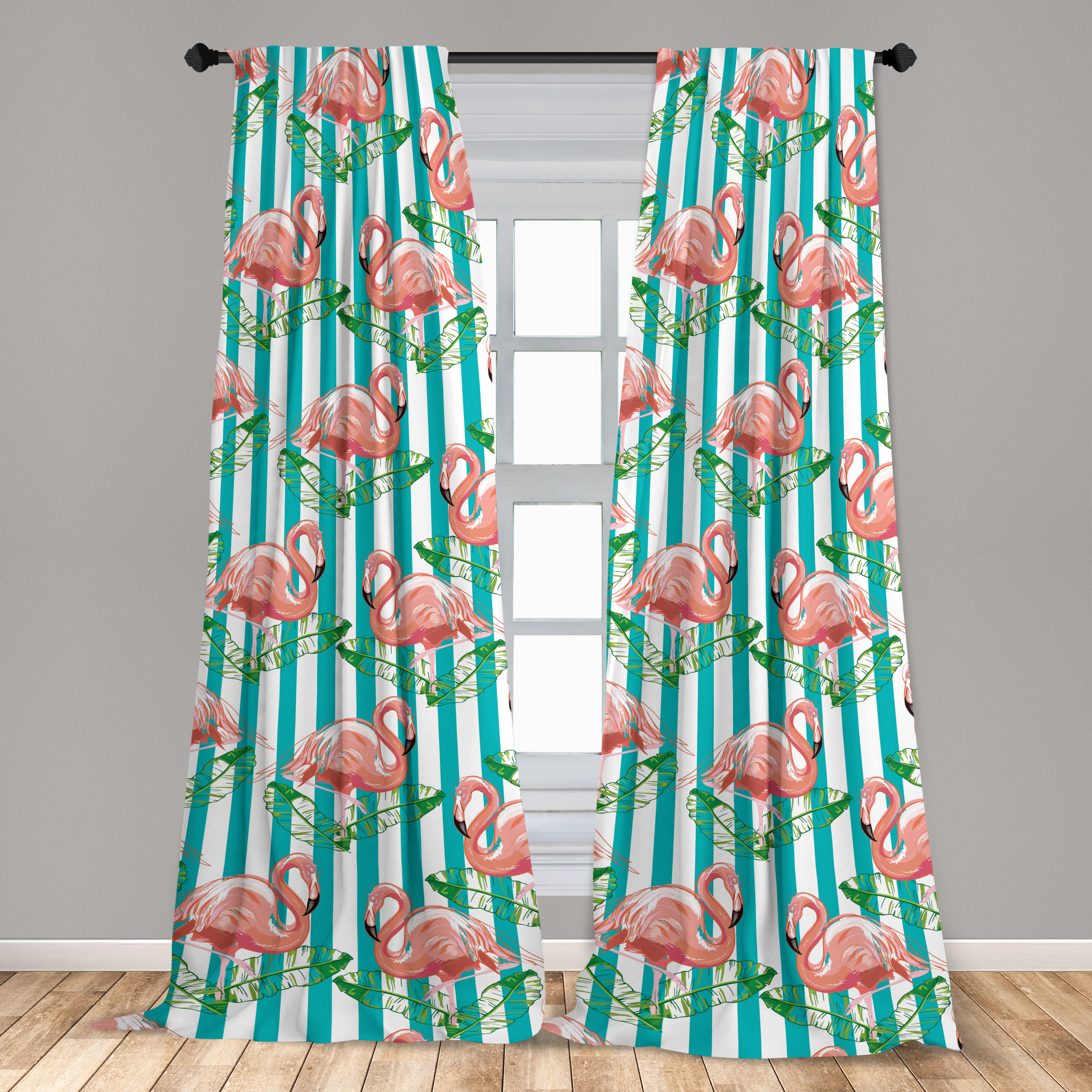 East Urban Home Satsuma Microfiber Semi-Sheer Curtain Pair | Wayfair