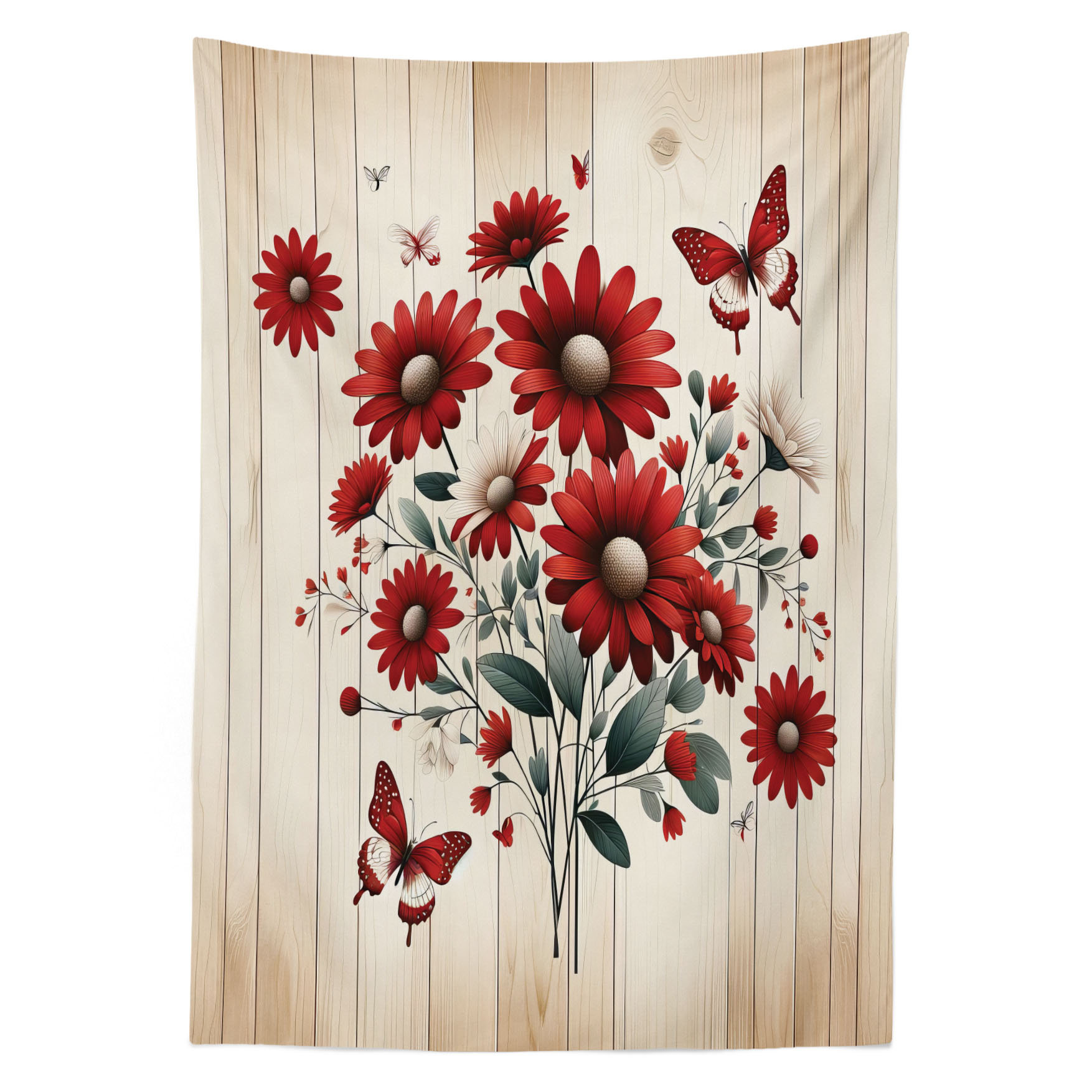 Red Barrel Studio® Dyala Rectangle Floral Microfiber Tablecloth | Wayfair