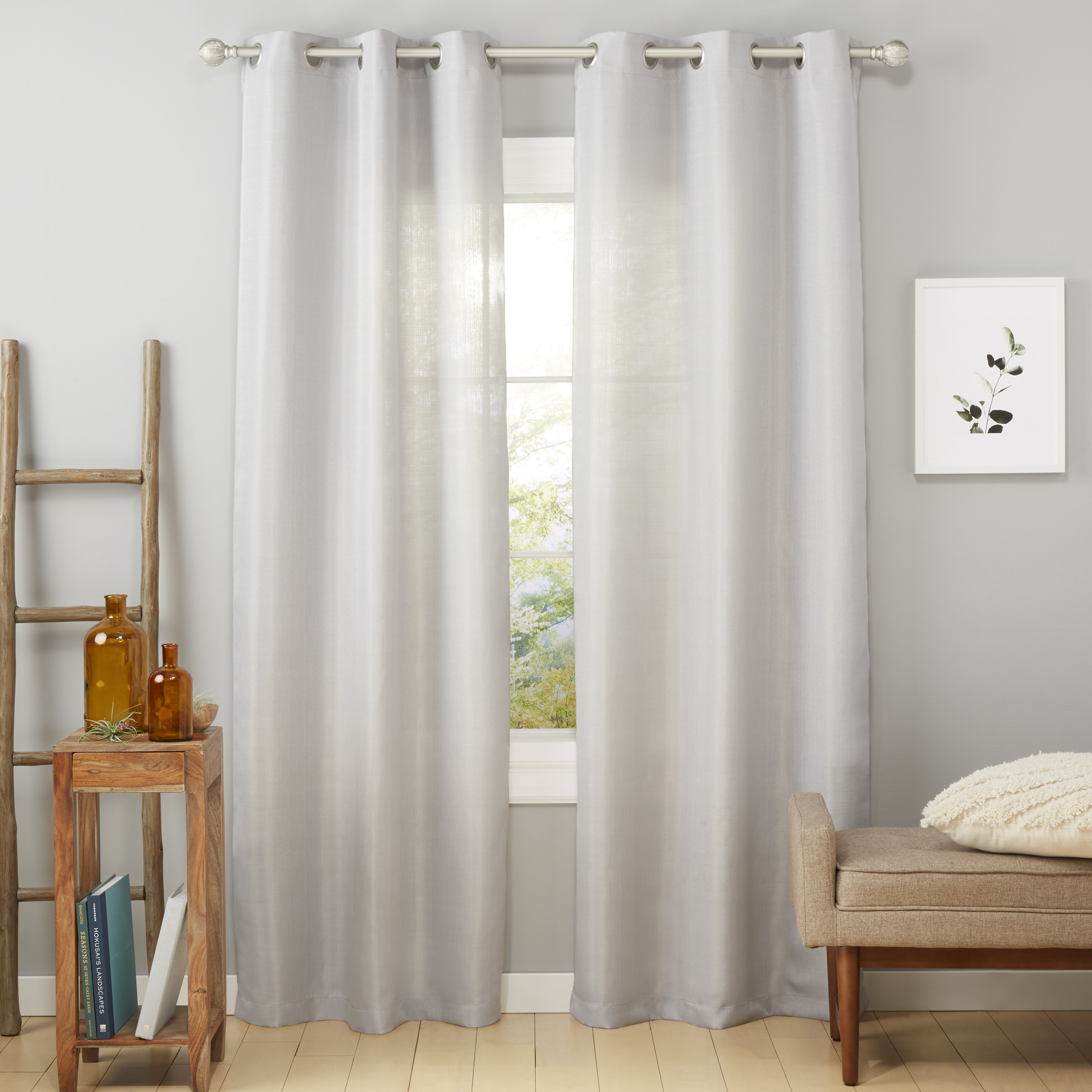 Amalgamated Textiles Ladner Light Filtering Grommet Top Curtain Panel ...