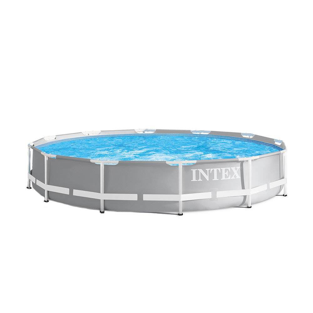 Intex 12'' X 30" Steel Frame Above Ground Pool & 1000 GPH Above Ground ...