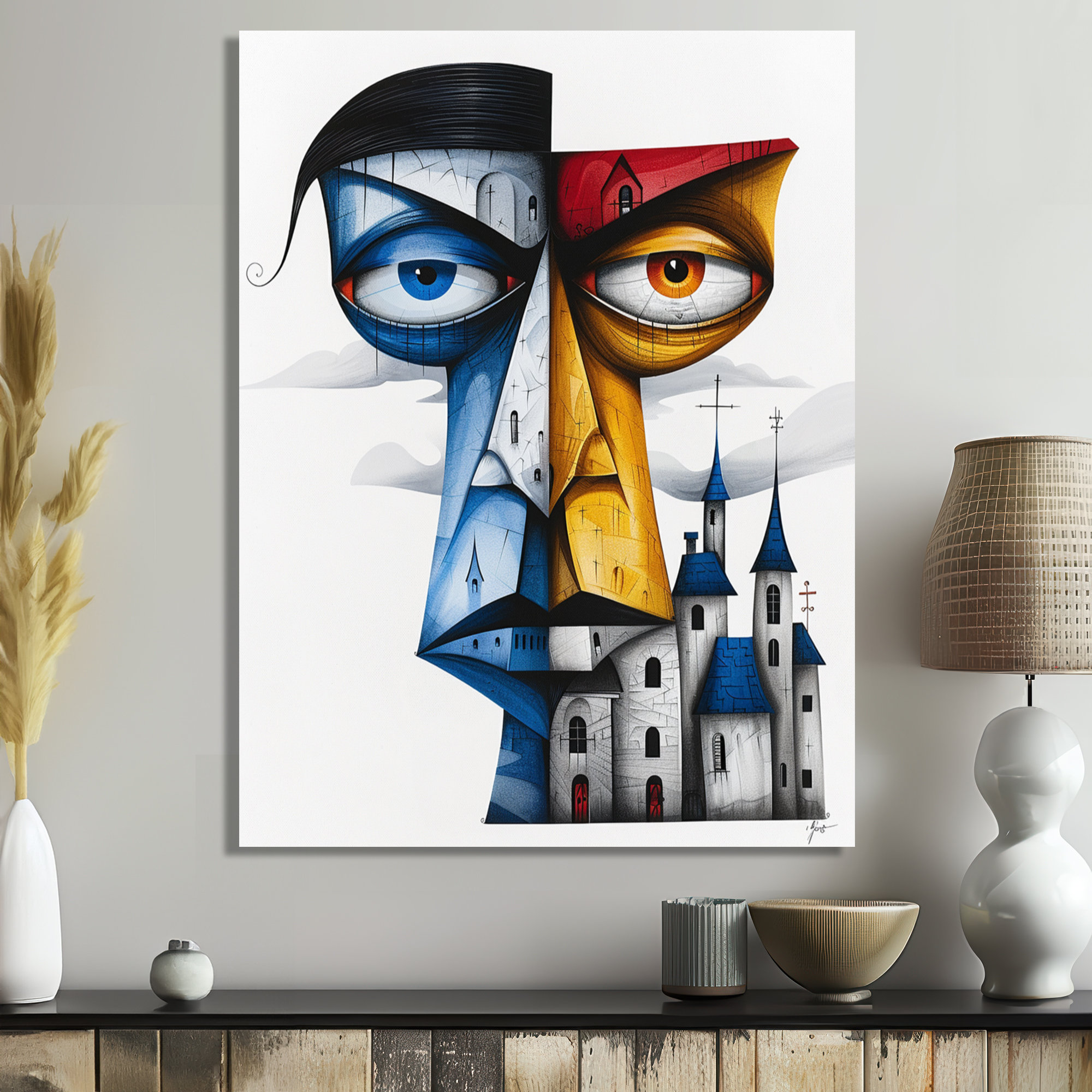 Trinx Spirit Of The Haunted Castle - Abstract Collages Wall Art Living ...