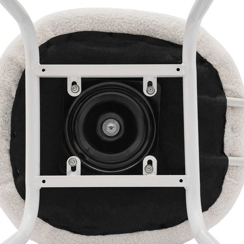 Mercer41 Elegant Butterfly Makeup Vanity Stool With Backrest | Wayfair