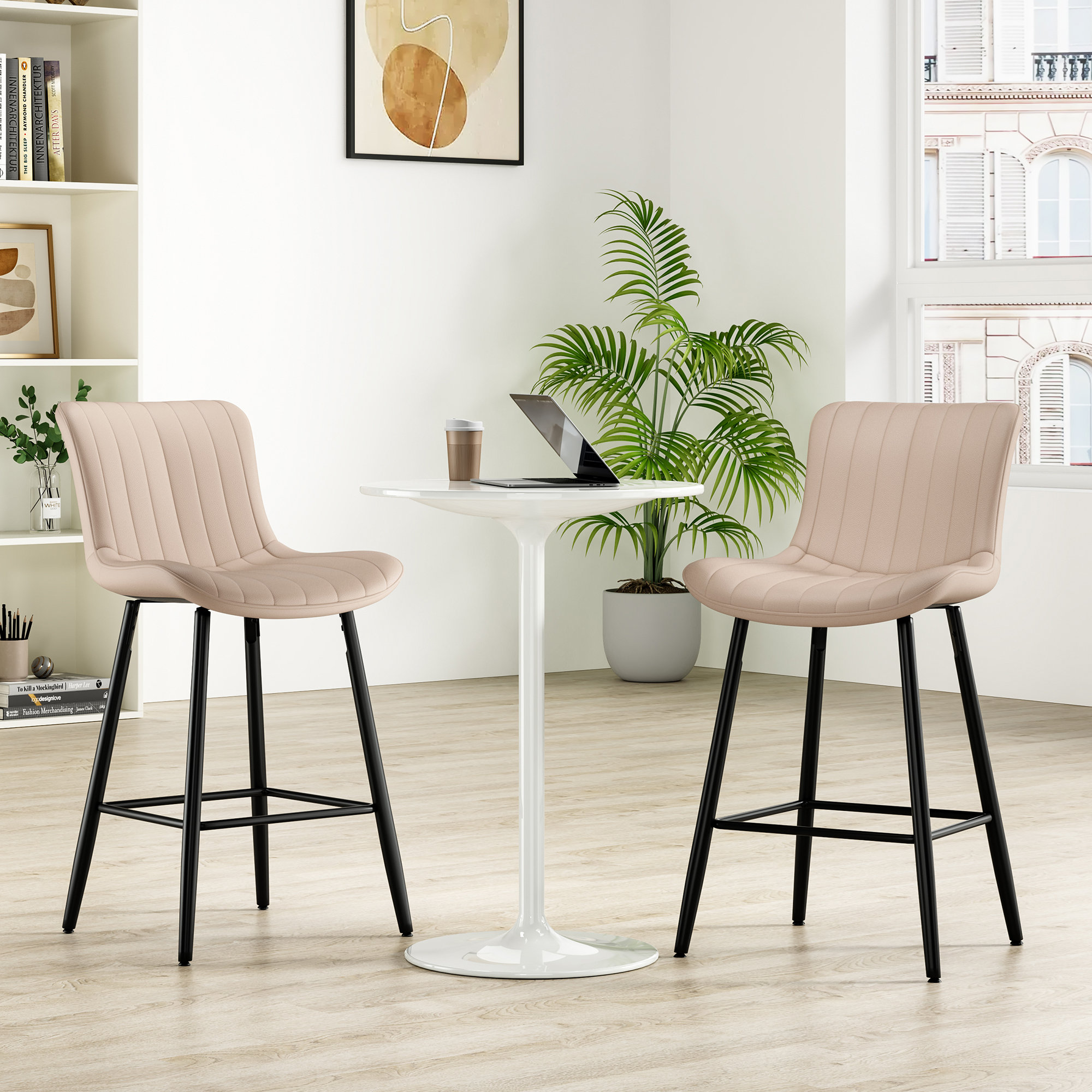 Latitude Run® Ergonomic Comfort Faux Leather Contemporary Style Counter ...