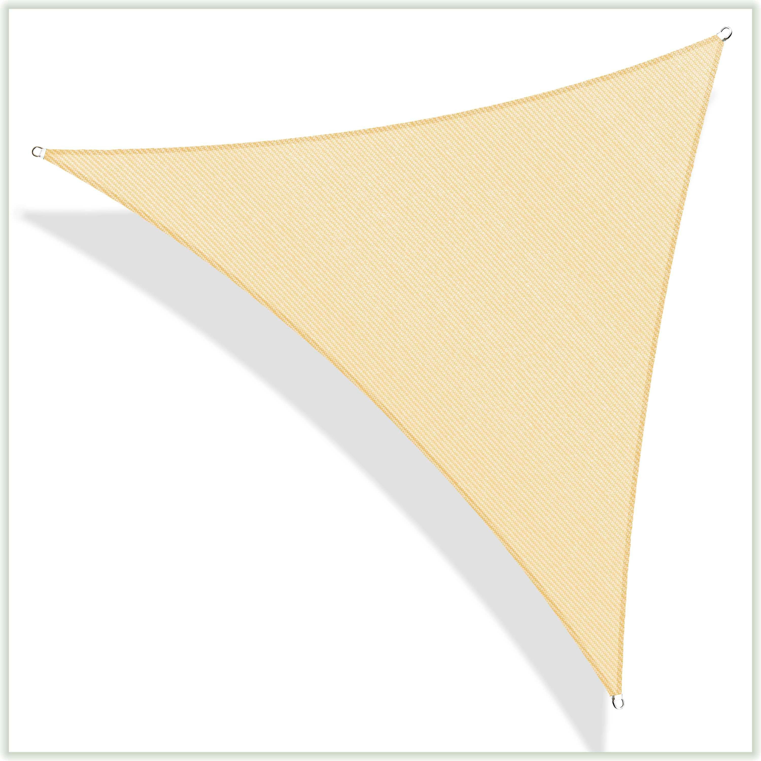 Colourtree Triangle Sun Shade Sail Canopy Fabric Cloth Screen, Water ...