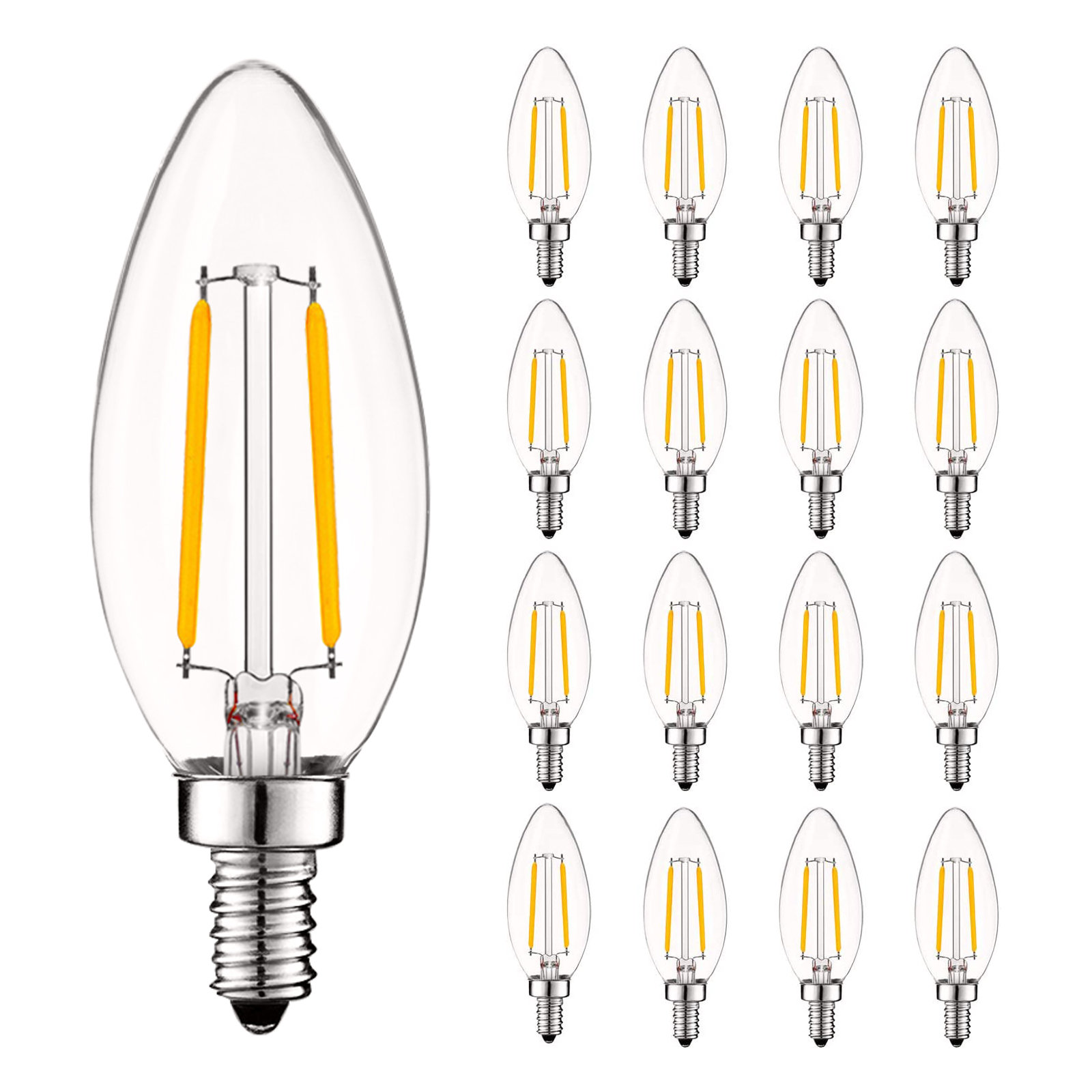 Luxrite 4 Watt B11 LED Smart Dimmable Light Bulb E12/Candelabra Base ...